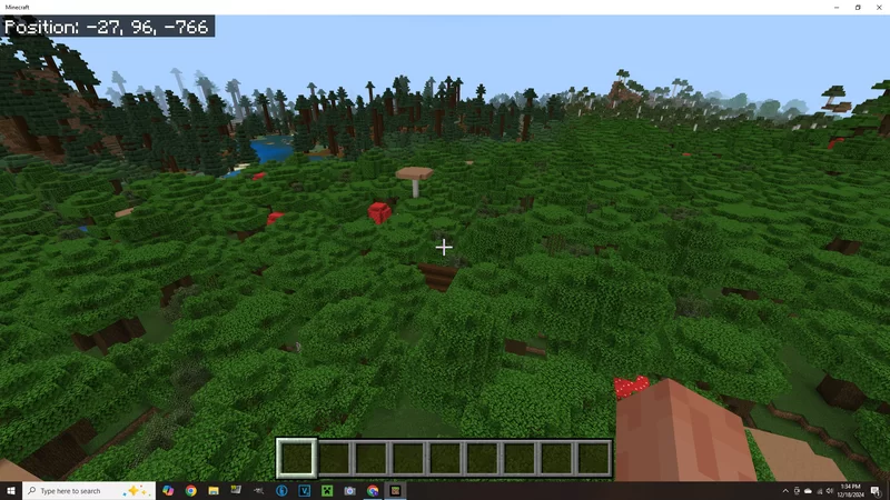 Basic starting cabin in a Dark Oak Forest for Bedrock minecraft ...