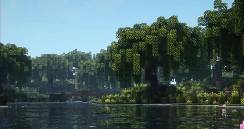 🌿A meeting place of river, water lilies, and willows Minecraft Map