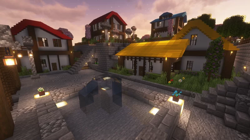 Map cobblemon village + Arene trainers + ModPack Minecraft Map