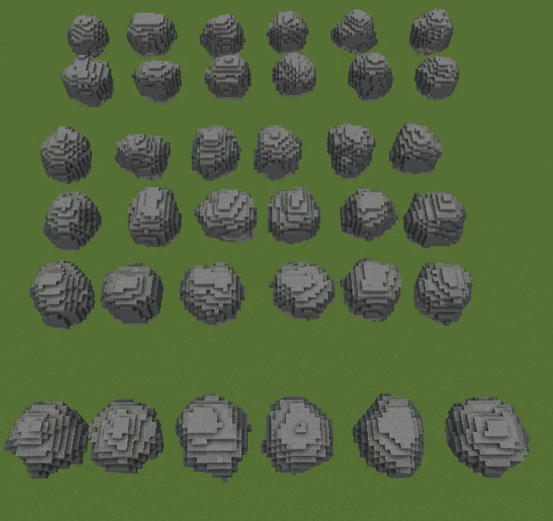 Yet Another Boulder Schematic Pack in 4 Styles Minecraft Map
