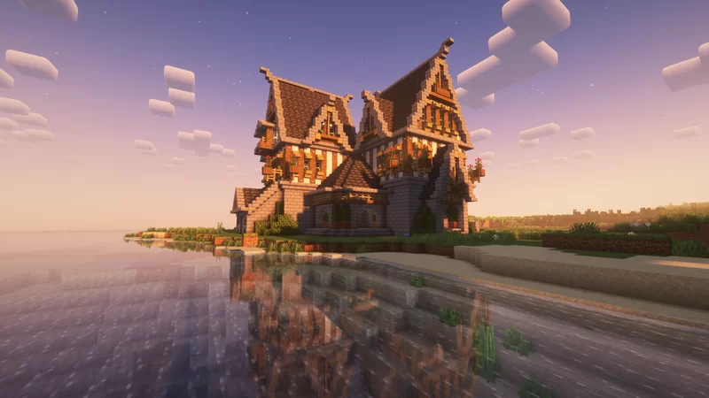 Stylized Medieval House Litematica Minecraft Map