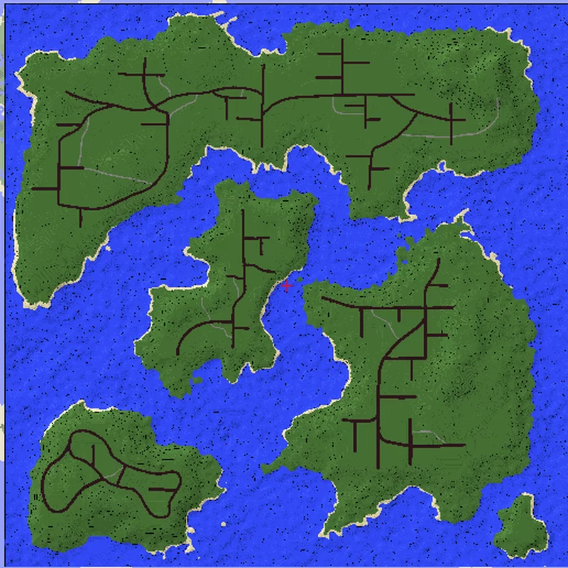 Dodola Island (Map with roads) Minecraft Map