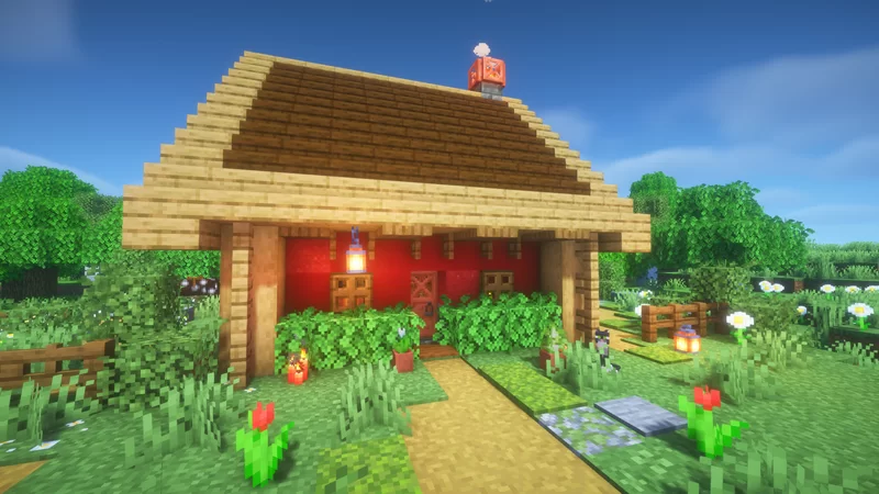 Small Red House Minecraft Map