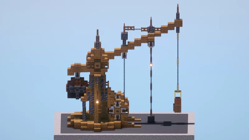Medieval Wooden Crane Minecraft Map