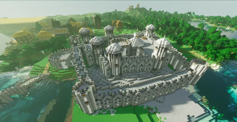 Medieval castle and village Minecraft Map