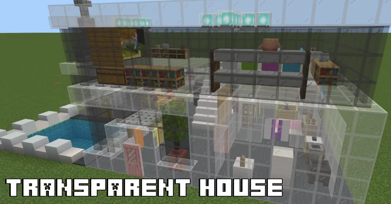 transparent house Minecraft Map