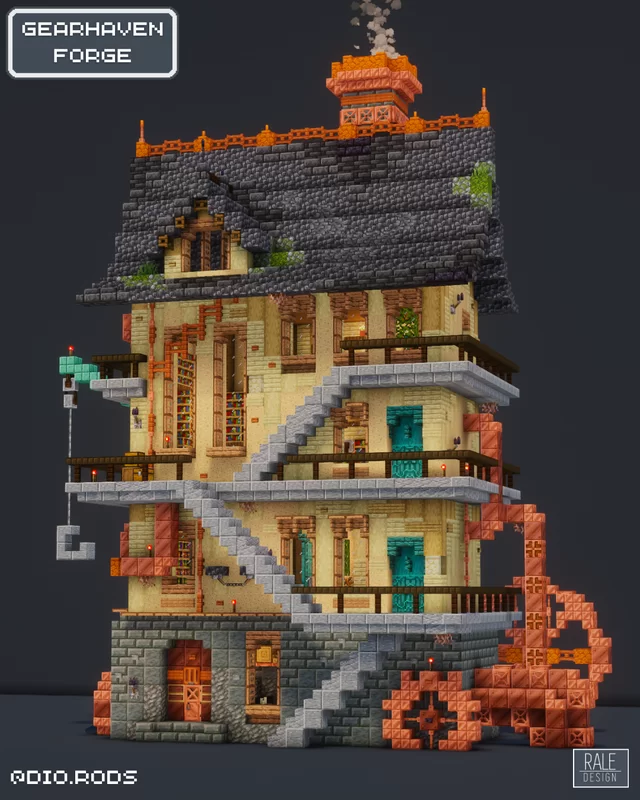 Steampunk Gearhaven Forge Minecraft Map