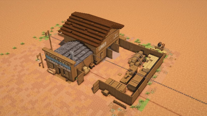 Minecraft - Wild West - Lumber Dealer | Full Interior Minecraft Map