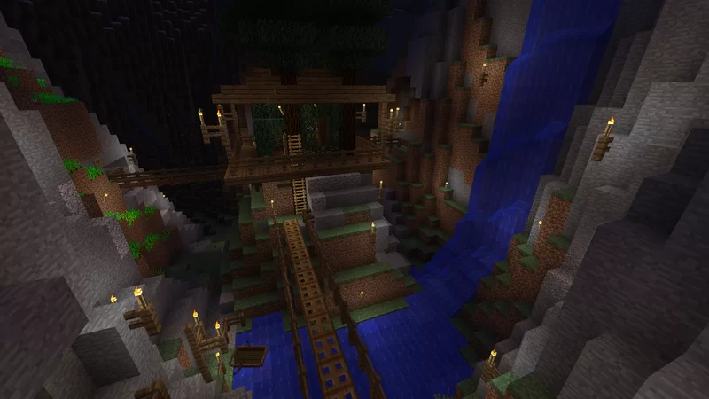 Player Home near Cave Game Tech Test Anomaly (Java 1.12.2) Minecraft Map