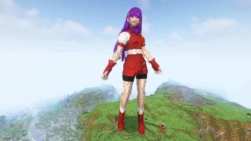 Minecraft Athena Asamiya Statue Minecraft Map