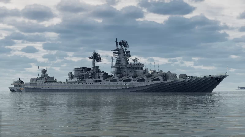 Slava-class cruiser 1:1 Minecraft Map