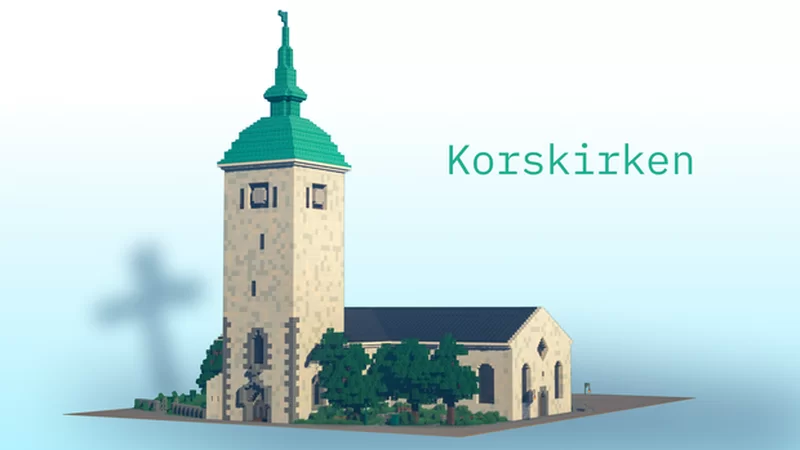 Korskirken • Holy Cross Church in the city of Bergen, Norway Minecraft Map