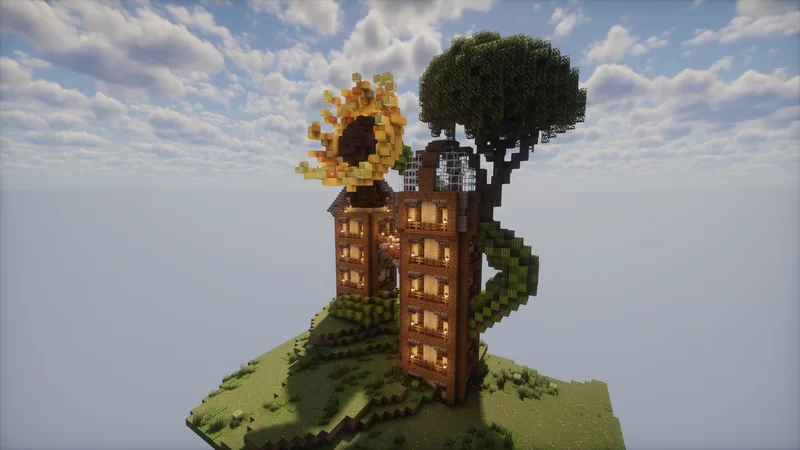 Sunflower Tower House Minecraft Map
