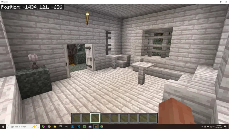 Pale Starting house in a small patch of pale forest for Bedrock ...