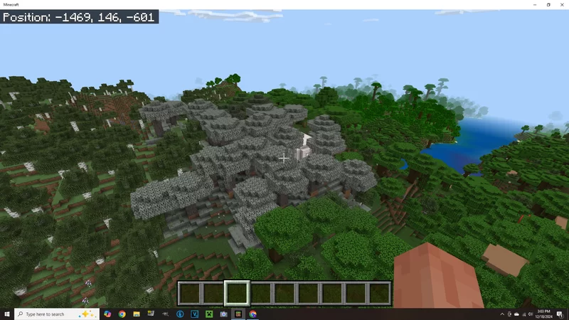 Pale Starting house in a small patch of pale forest for Bedrock ...