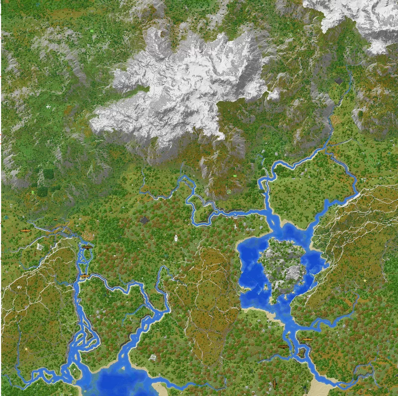 Colorful Trees - 3k x 3k - 1.20+ - RPG - Multibiome - Custom Mobs ...