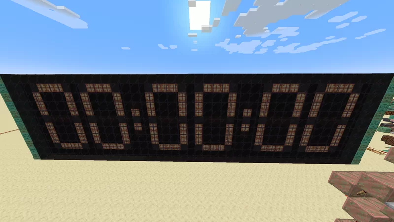 1.21 Copper Bulb Clock Display Minecraft Map