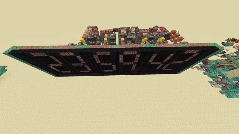 1.21 Copper Bulb Clock Display Minecraft Map