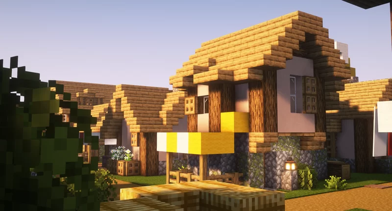 Vanilla building pack 3 - Library & 2 houses Minecraft Map