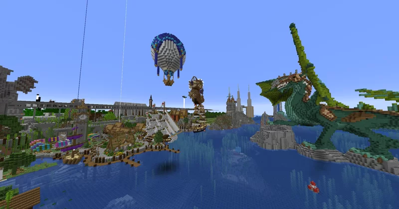 Riverside - Capital City of Ironclad Vanilla (1st Spawn) Minecraft Map