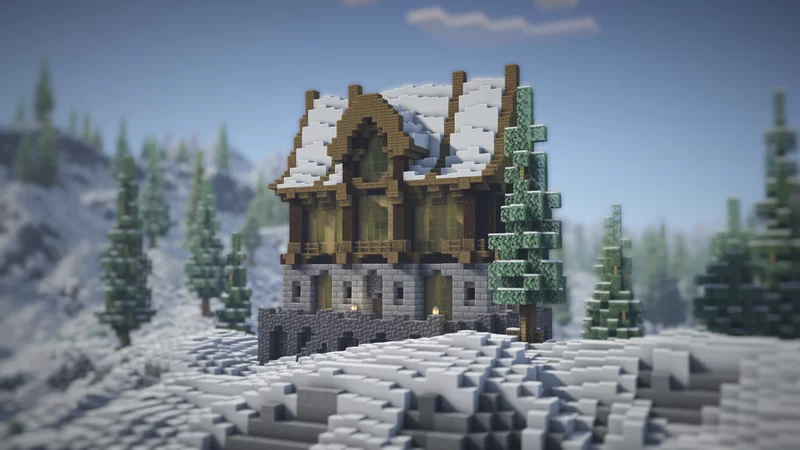 Simple winter house Minecraft Map