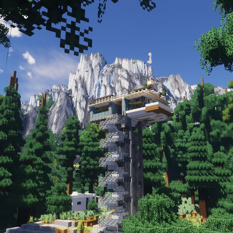 Cozy Fire Watch Tower Minecraft Map