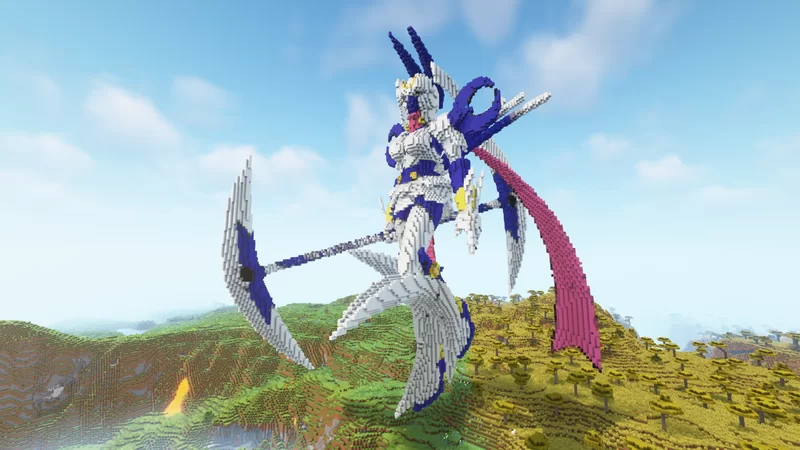 Minecraft Dianamon (Digimon) Statue Minecraft Map