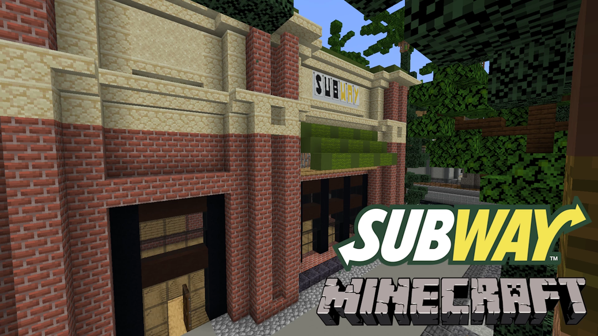 Minecraft Subway Restaurant Minecraft Let's Build #12 Subway