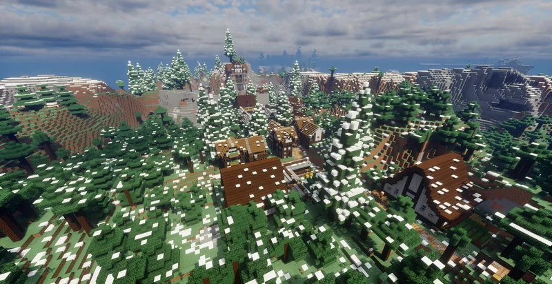 Minecraft Medieval Village - Evergreen Mountain Minecraft Map