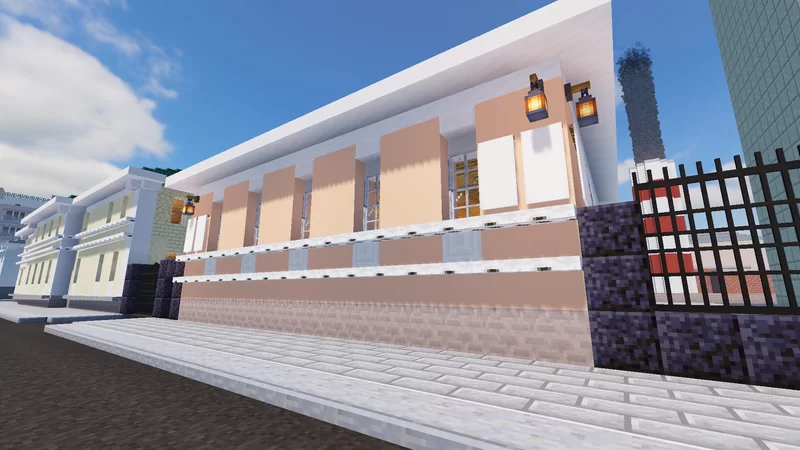 Wooden plastered house Деревянный отштукатуренный дом Minecraft Map