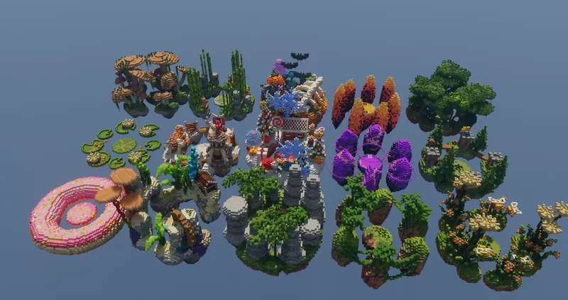 Set of 15 Sumo Arenas Minecraft Map