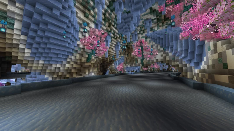 Icy Caves - Boat racing track Minecraft Map