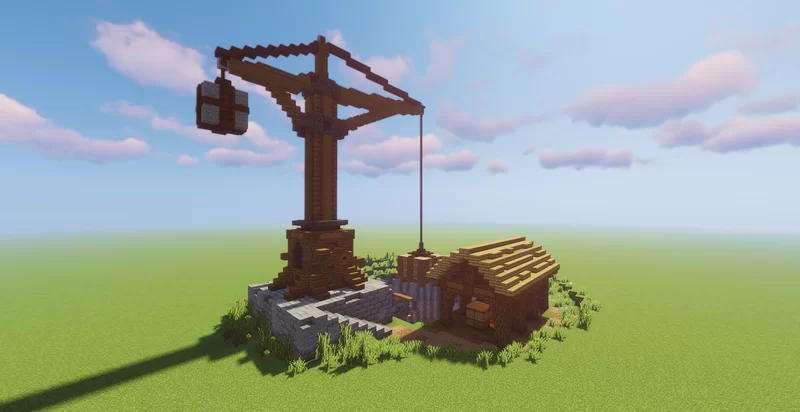 Quarry with large crane Minecraft Map