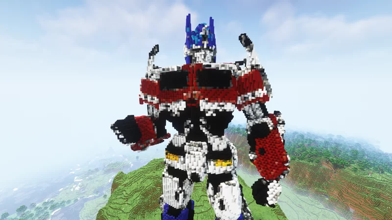 Minecraft Optimus Prime Statue Minecraft Map