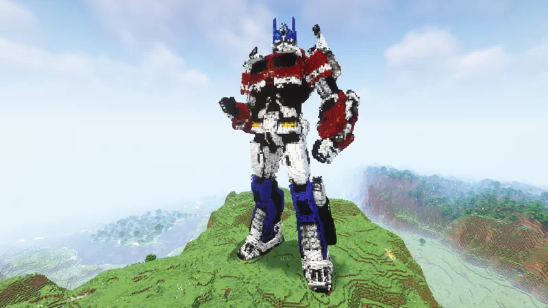 Minecraft Optimus Prime Statue Minecraft Map