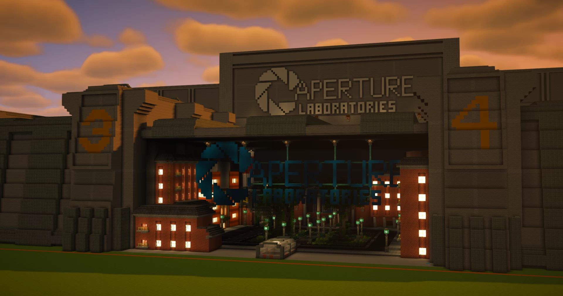 Minecraft Aperture Science Logo Aperture Science Facility Escape Map