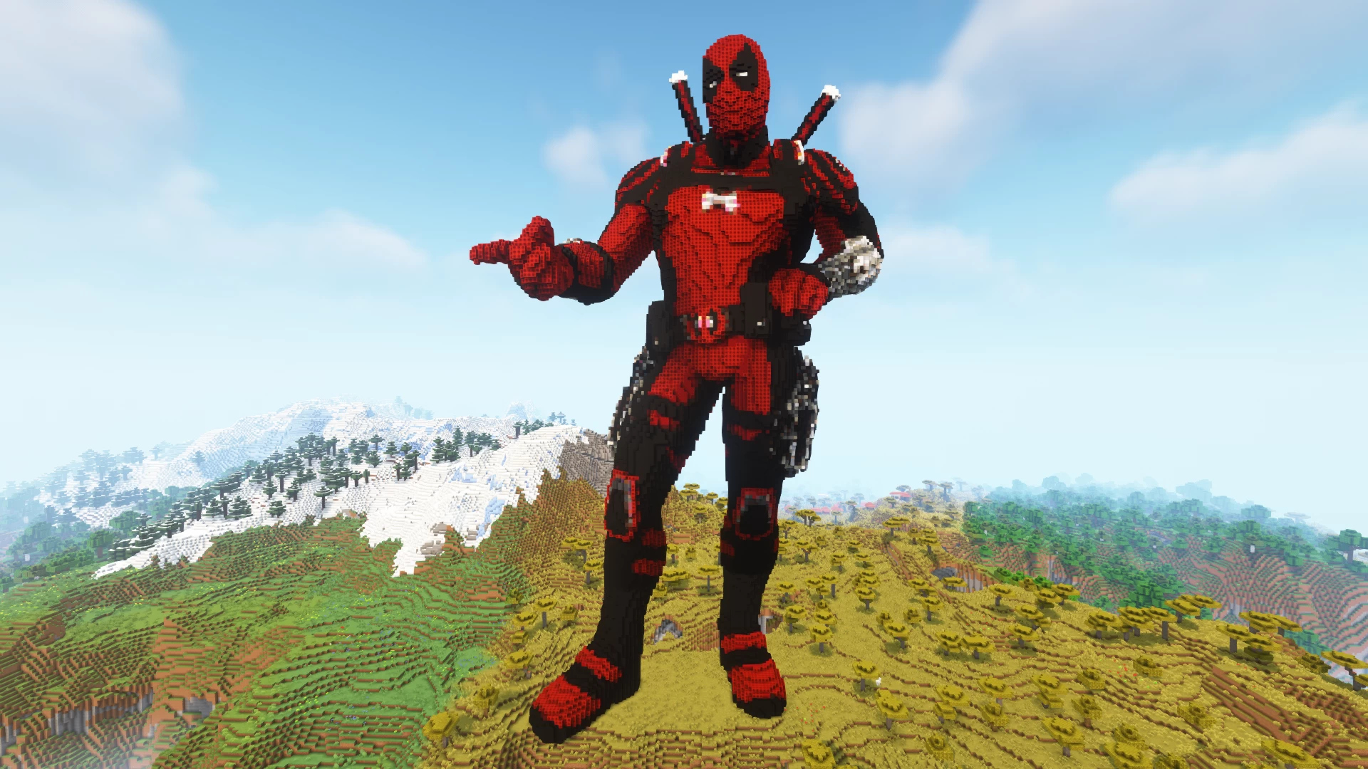 Minecraft 像素艺术模板 Deadpool Pomysły Z Tablicy