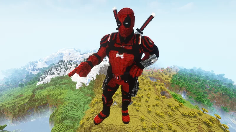 Minecraft Deadpool Statue Minecraft Map