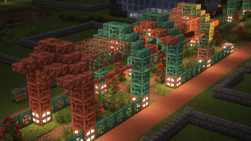 Copper Lattice Walkway / Screenshot Series (#16) Minecraft Map