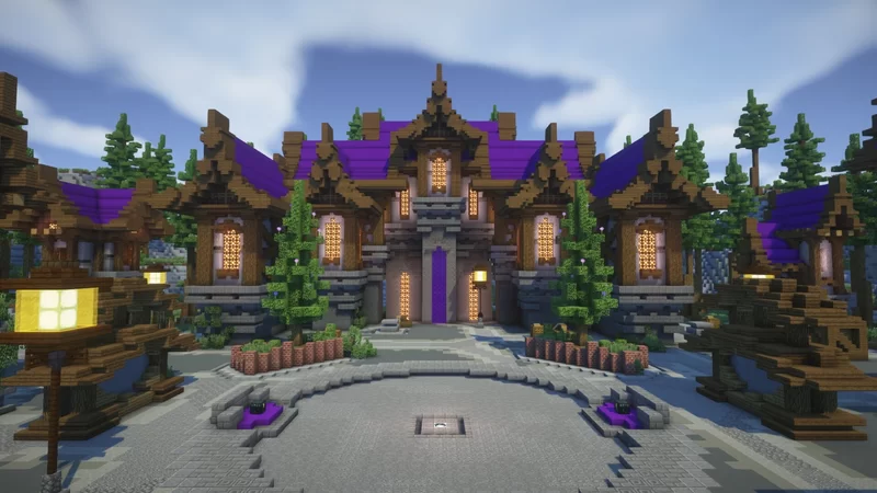 Lobby - Purple Medieval - [400x400] Minecraft Map