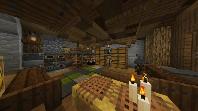 Cozy wooden house Minecraft Map