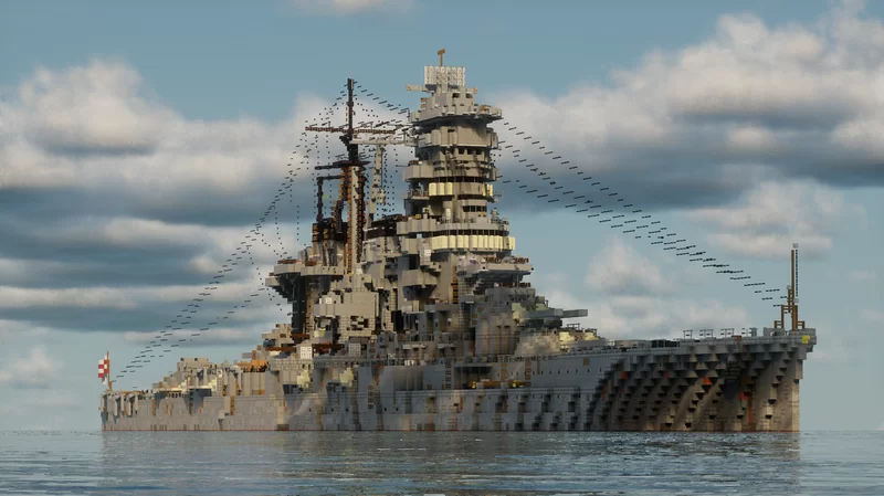 1.5:1 IJN Haruna - Kongo-Class Battlecruiser Minecraft Map