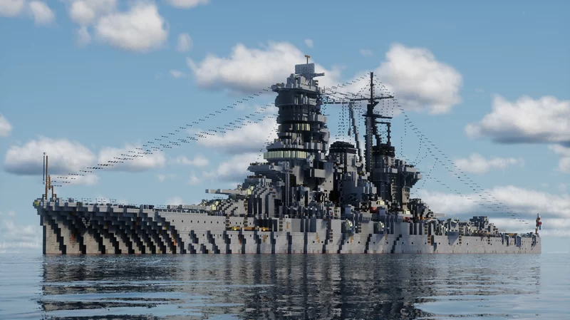 1.5:1 IJN Haruna - Kongo-Class Battlecruiser Minecraft Map