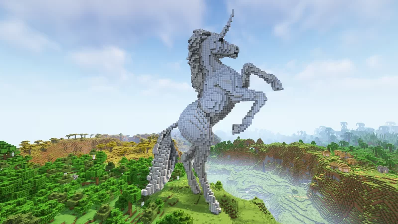 Minecraft Unicorn Statue Free Minecraft Map