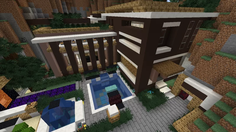 Modern Taiga Quantum Mansion Minecraft Map