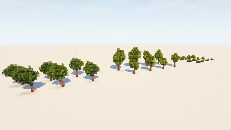 California-style Tree Schematics Pack Minecraft Map