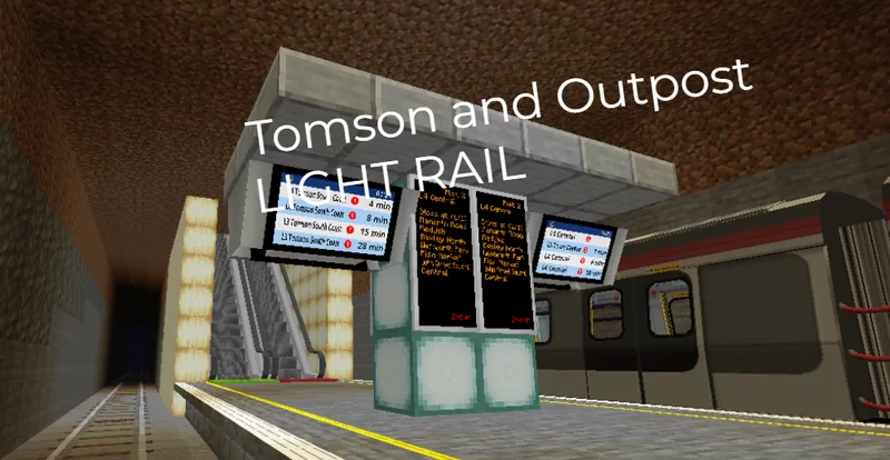 Tomson and Outpost Light Rail Minecraft Map