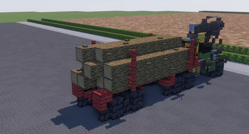 Ural 43204-31 Log Carrier with Trailer (1.5:1 Scale) Minecraft Map