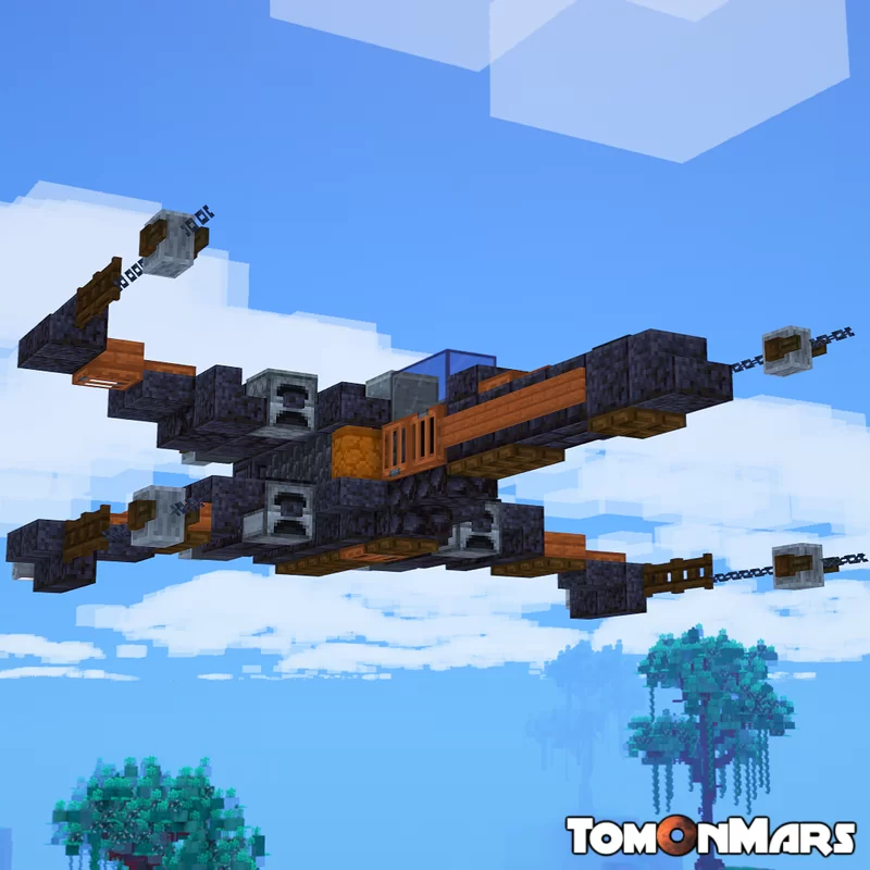 Poe's X-wing starfighter | Star Wars in Minecraft Minecraft Map