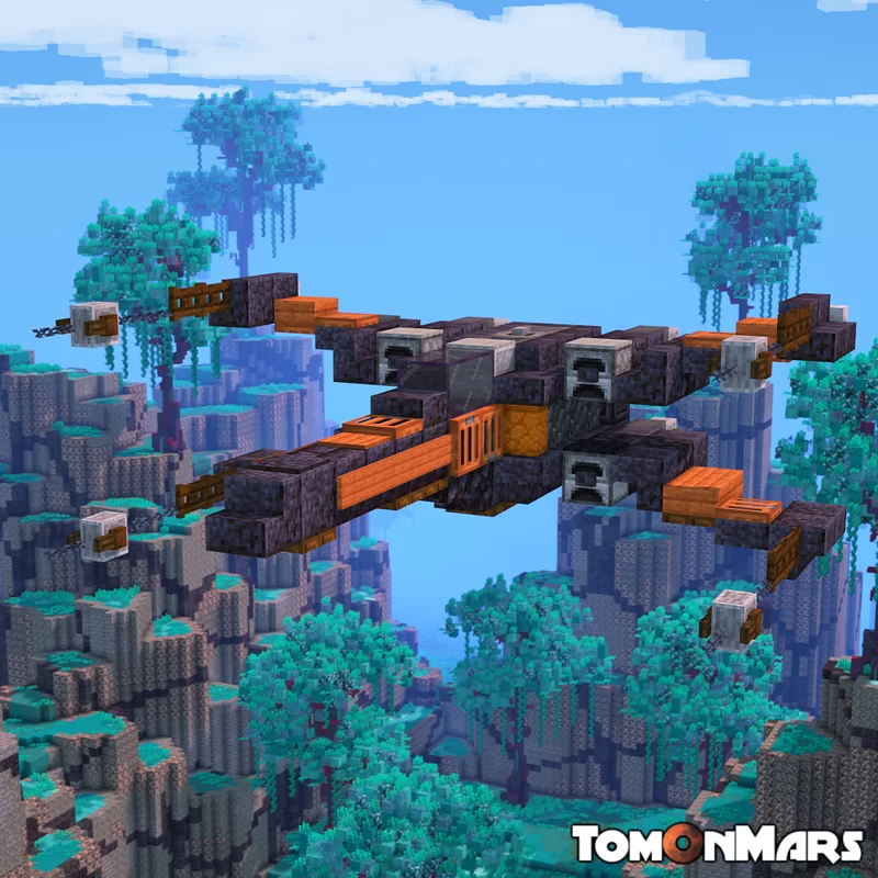 Poe's X-wing starfighter | Star Wars in Minecraft Minecraft Map